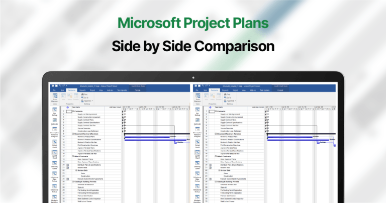 Microsoft Project Side by Side Comparison - Seavus Project Viewer