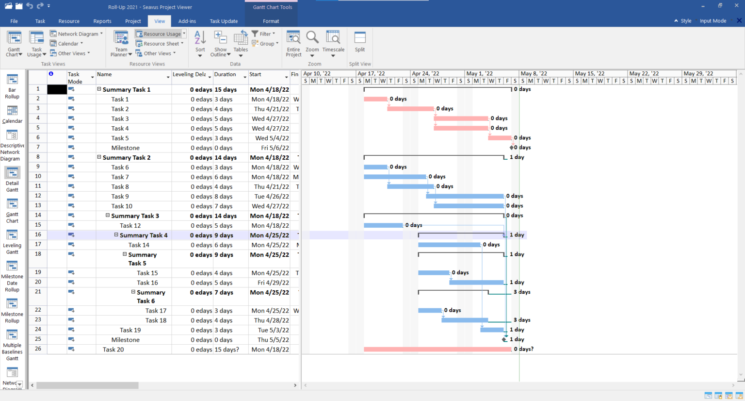 How to make a Gantt Chart in Microsoft Project - Seavus Project Viewer